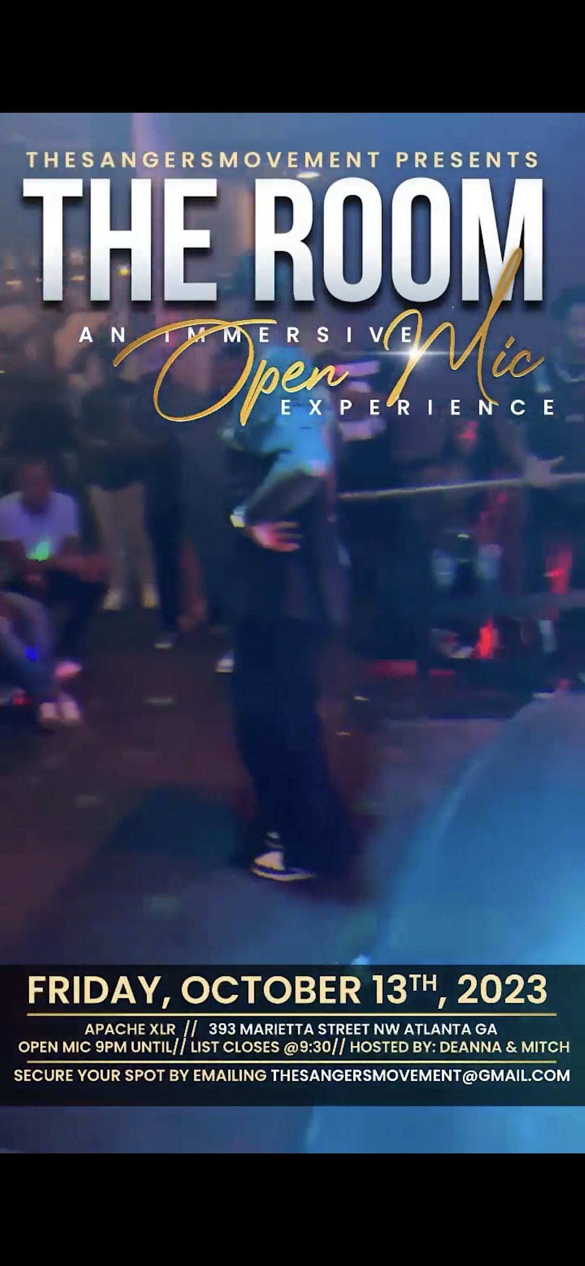 “The Room” an Immersive Open Mic Experience, Apache XLR, Marietta ...