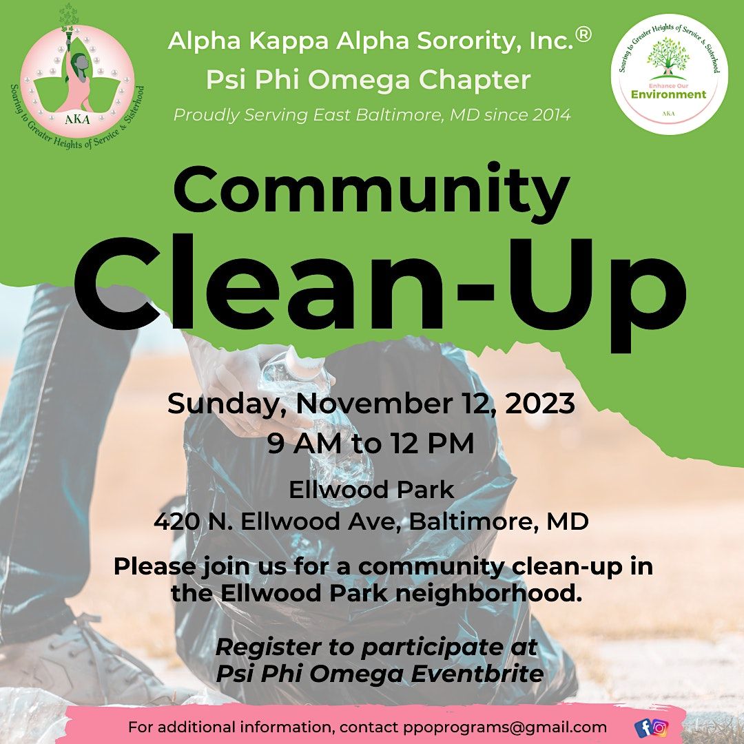 Enhance our Environment with a Community Clean-up, Ellwood Park ...