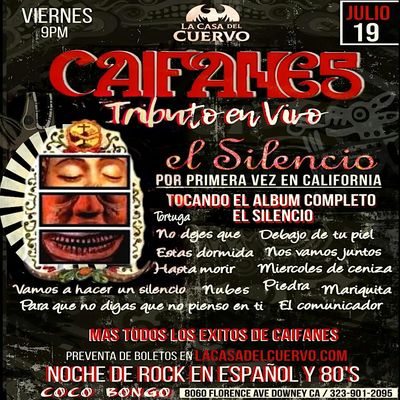 CAIFANES LIVE TRIBUTE NIGHT IN DOWNEY, Club Coco Bongo Downey- Las ...
