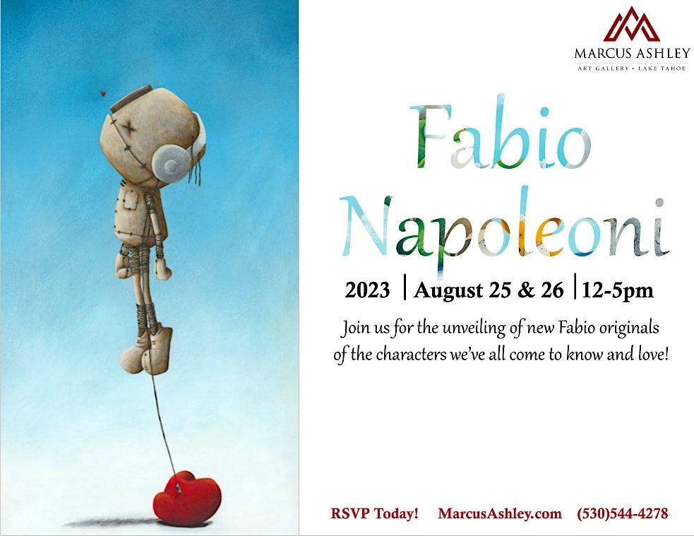 Meet the Artist - Fabio Napoleoni - August 25th & 26th, Marcus Ashley ...