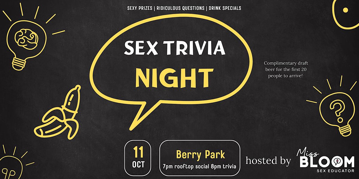 Sex Trivia Night Berry Park Berry Park Brooklyn 11 October To 26