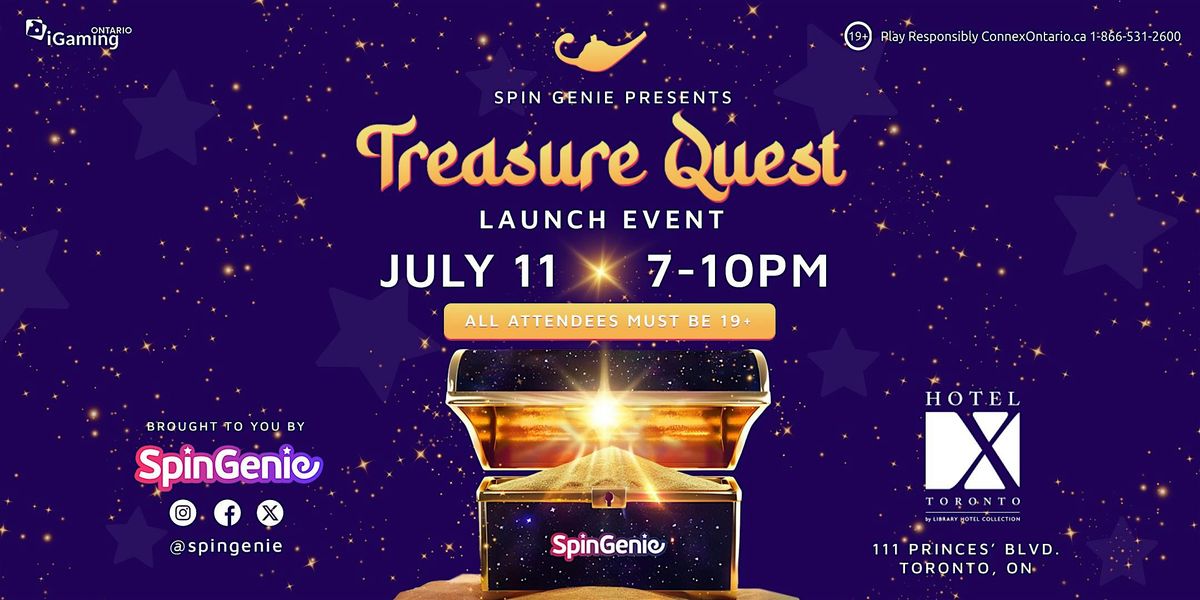Spin Genie Treasure Quest Launch Party, Hotel X Toronto by Library ...
