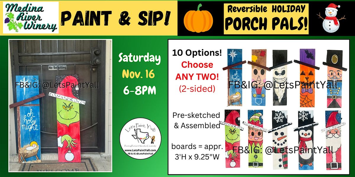 Holiday PORCH PALS Paint & Sip at Medina River Winery, Medina River ...