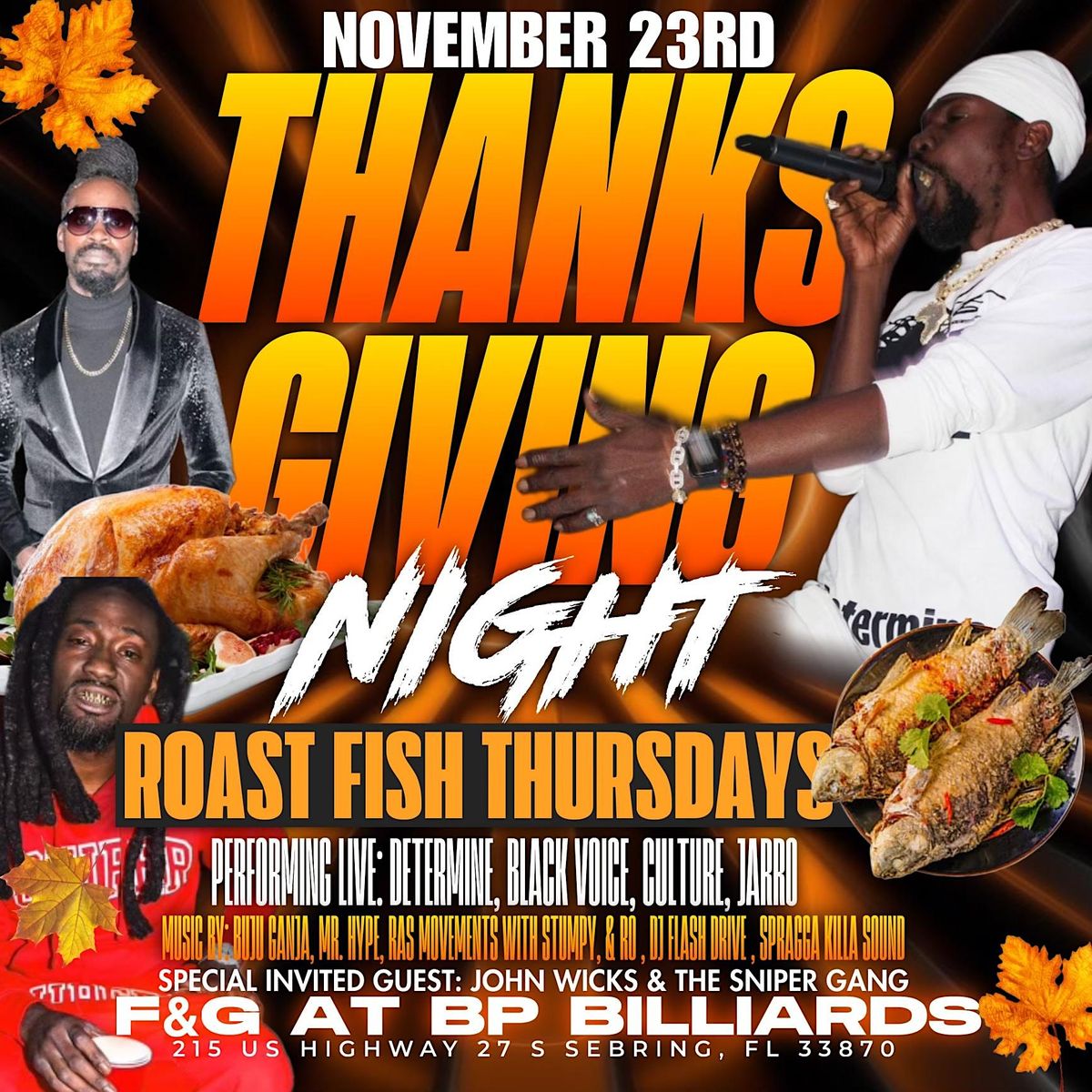 Roast Fish Thursdays, 215 US Hwy 27 S, Sebring, 23 November to 24 ...