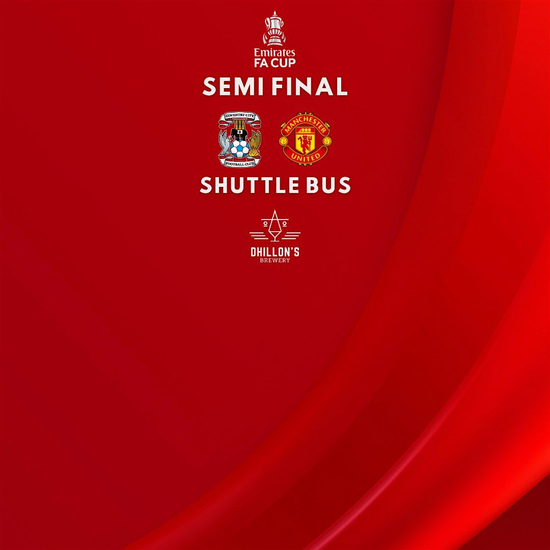 FA Cup semi final shuttle bus, Sky Blue Tavern, Coventry, 21 April 2024 ...