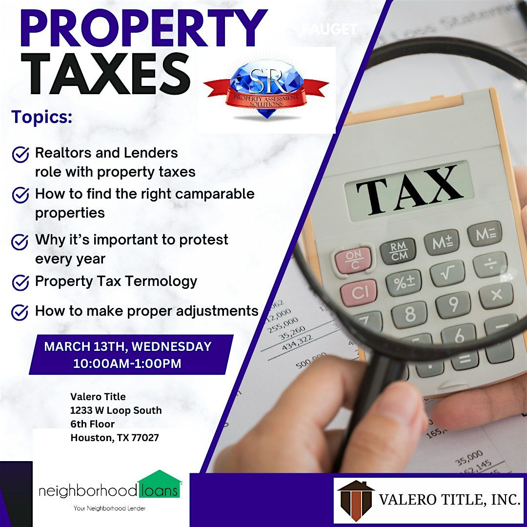 Property Tax Class for Realtors, Valero Title, Inc, West Loop South, Houston, TX, USA, 13 March ...
