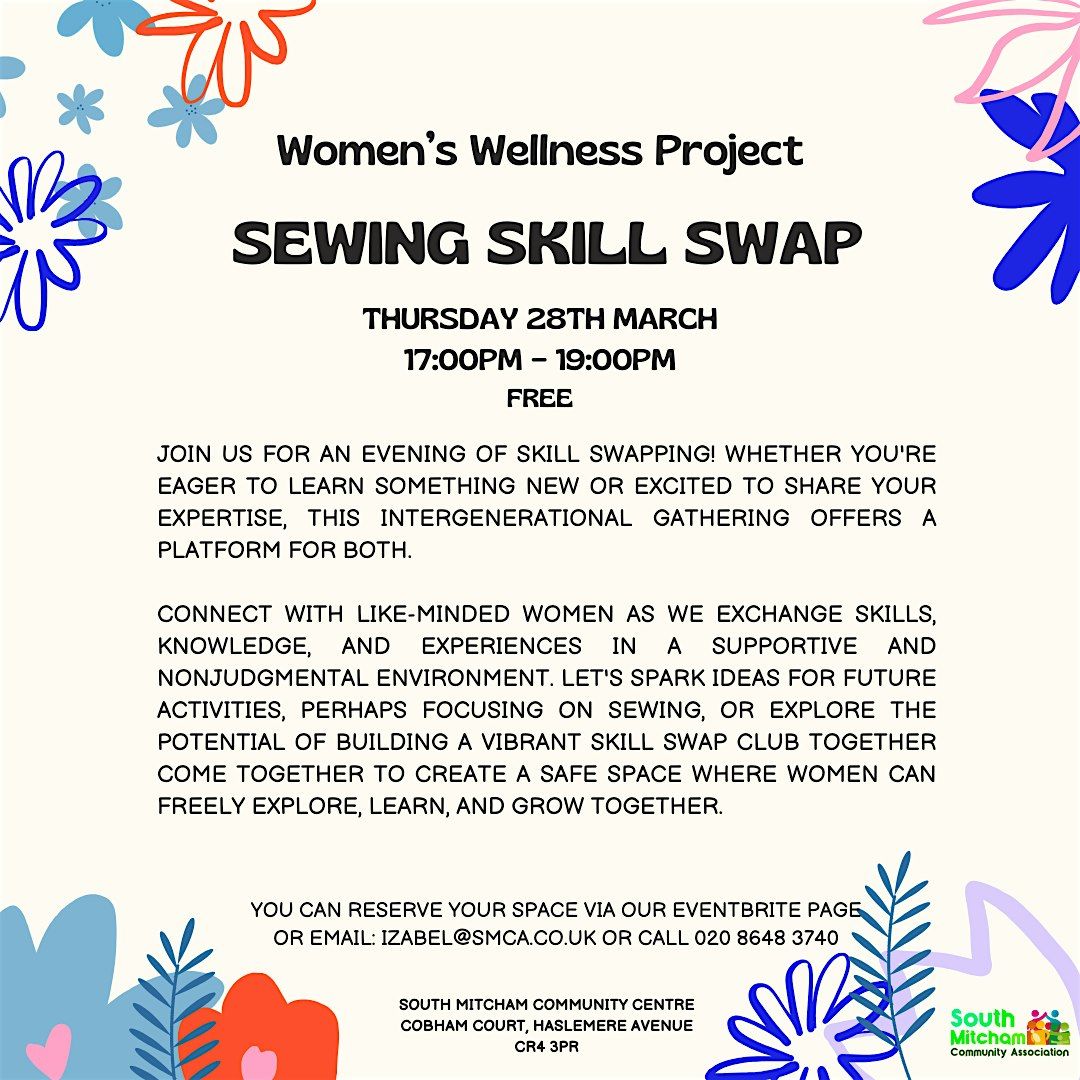 Womens Wellness Project - Sewing Skill Swap, South Mitcham Community ...