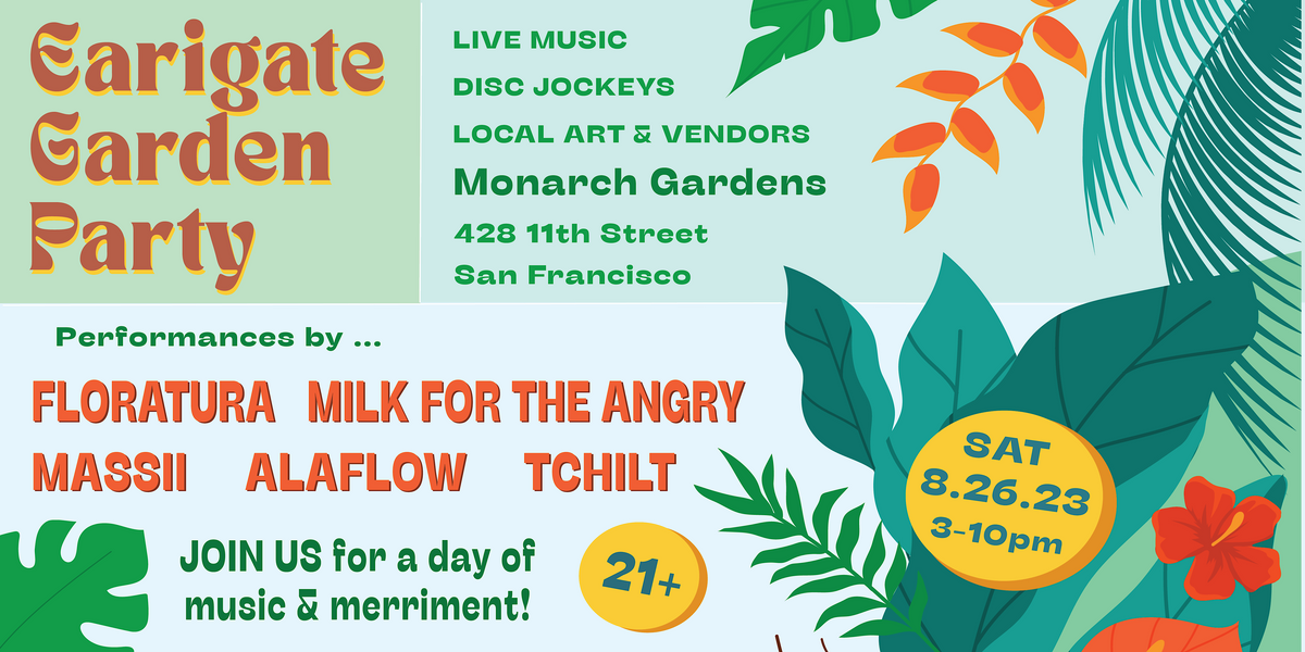 Earigate Garden Party, Monarch Gardens, San Francsico, 26 August 2023 ...