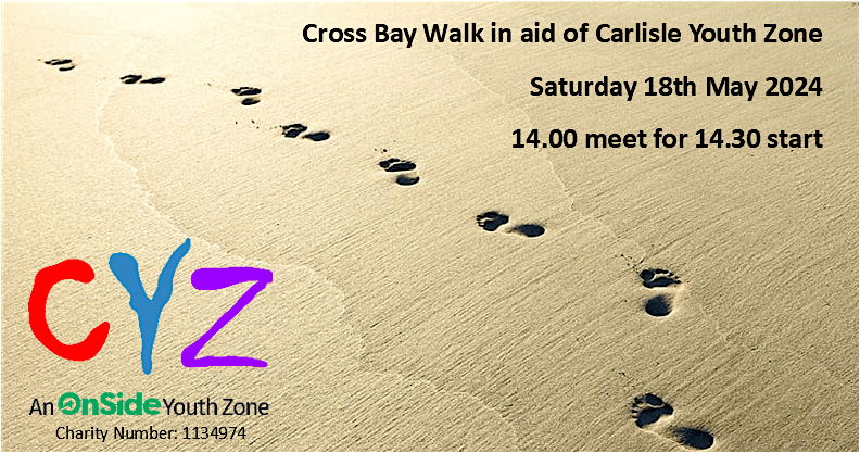 Cross Bay Walk 2024 - places in aid of Carlisle Youth Zone, LA5 0HD ...