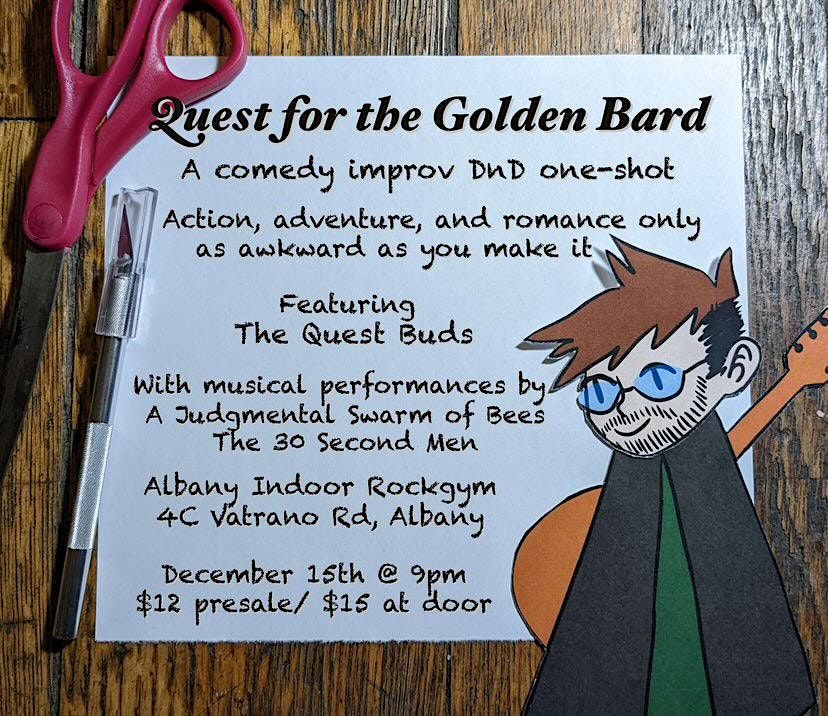 Live DnD Music Event: The Quest for the Golden Bard, Albany's Indoor ...
