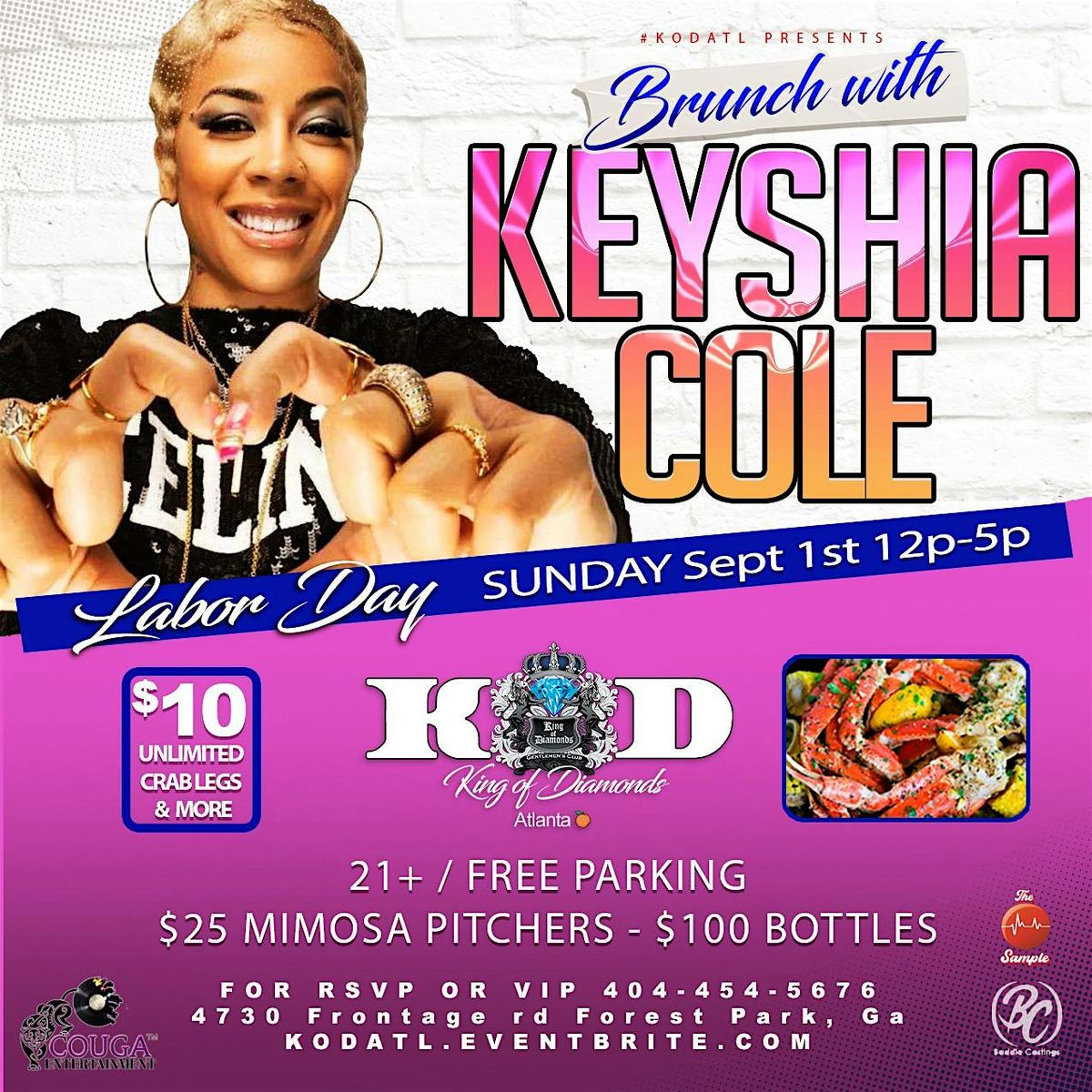 Labor Day BRUNCH WITH KEYSHIA COLE ONLY @ KOD ATLANTA, King Of Diamonds ...