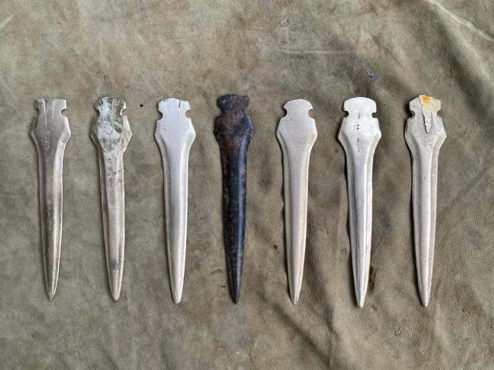 Bronze dagger blade casting workshop, Norfolk Broads, Coltishall ...
