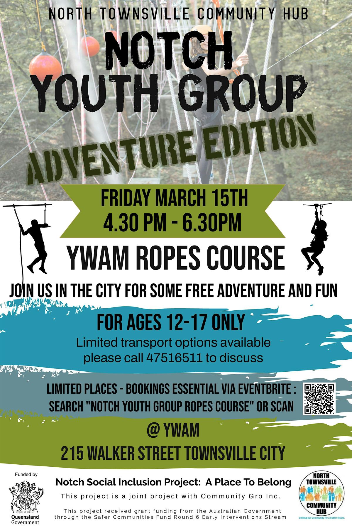 Notch Youth Group Ropes Course, YWAM Townsville, Townsville City, March ...