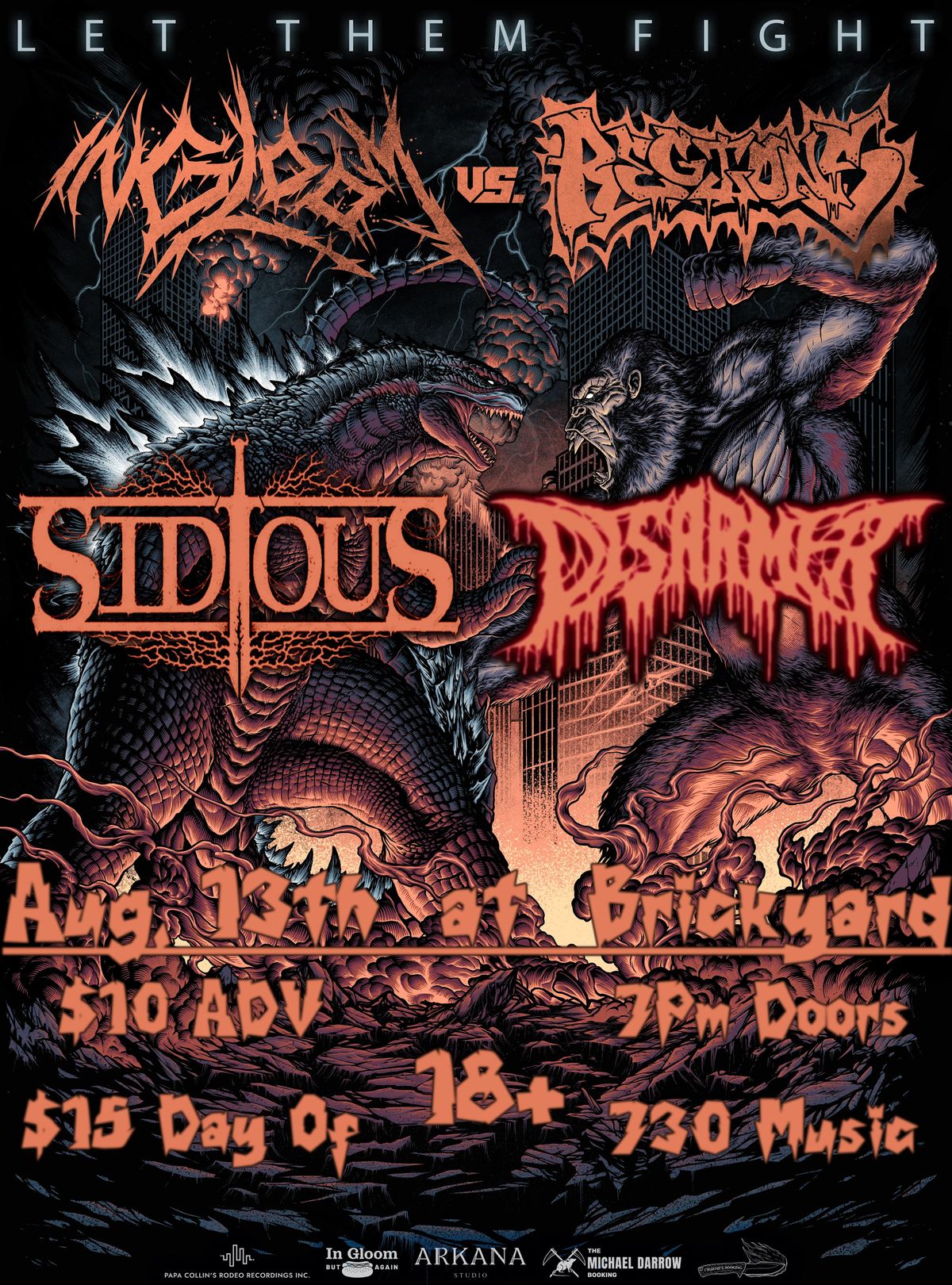 Deathcore Night - In Gloom / Regions / Disarmer / Sidious, Brickyard ...