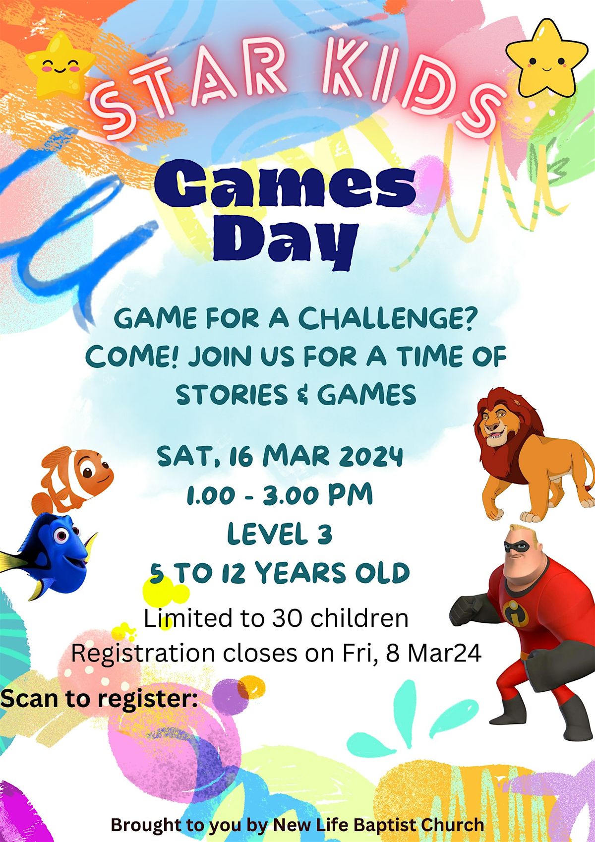 STAR KIDS - Games Day, New Life Baptist Church, Singapore, 16 March ...
