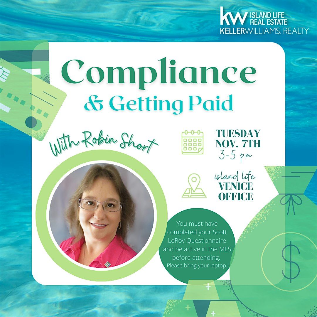 Compliance and Getting Paid with Robin Short, 206 Harbor Dr S, Venice ...