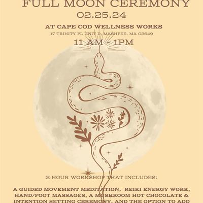 Full Moon Ceremony, Cape Cod Wellness Works, Trinity Place, Mashpee, MA ...