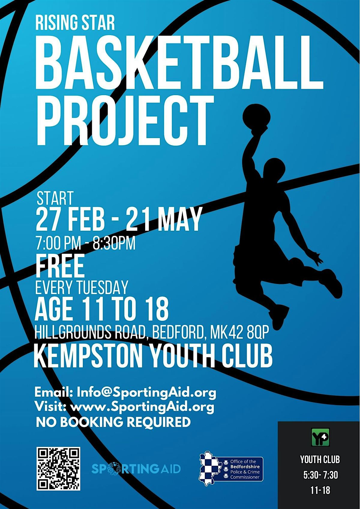 FREE Rising Star Basketball Project - Ages 11 to 18 (7pm to 8.30pm ...