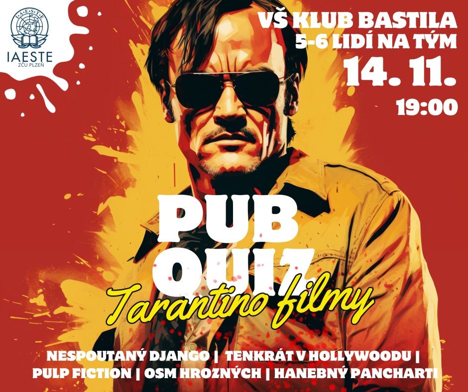 PubQuiz Tarantino filmy, VŠ klub Bastila, Plzen, 14 November 2023 ...