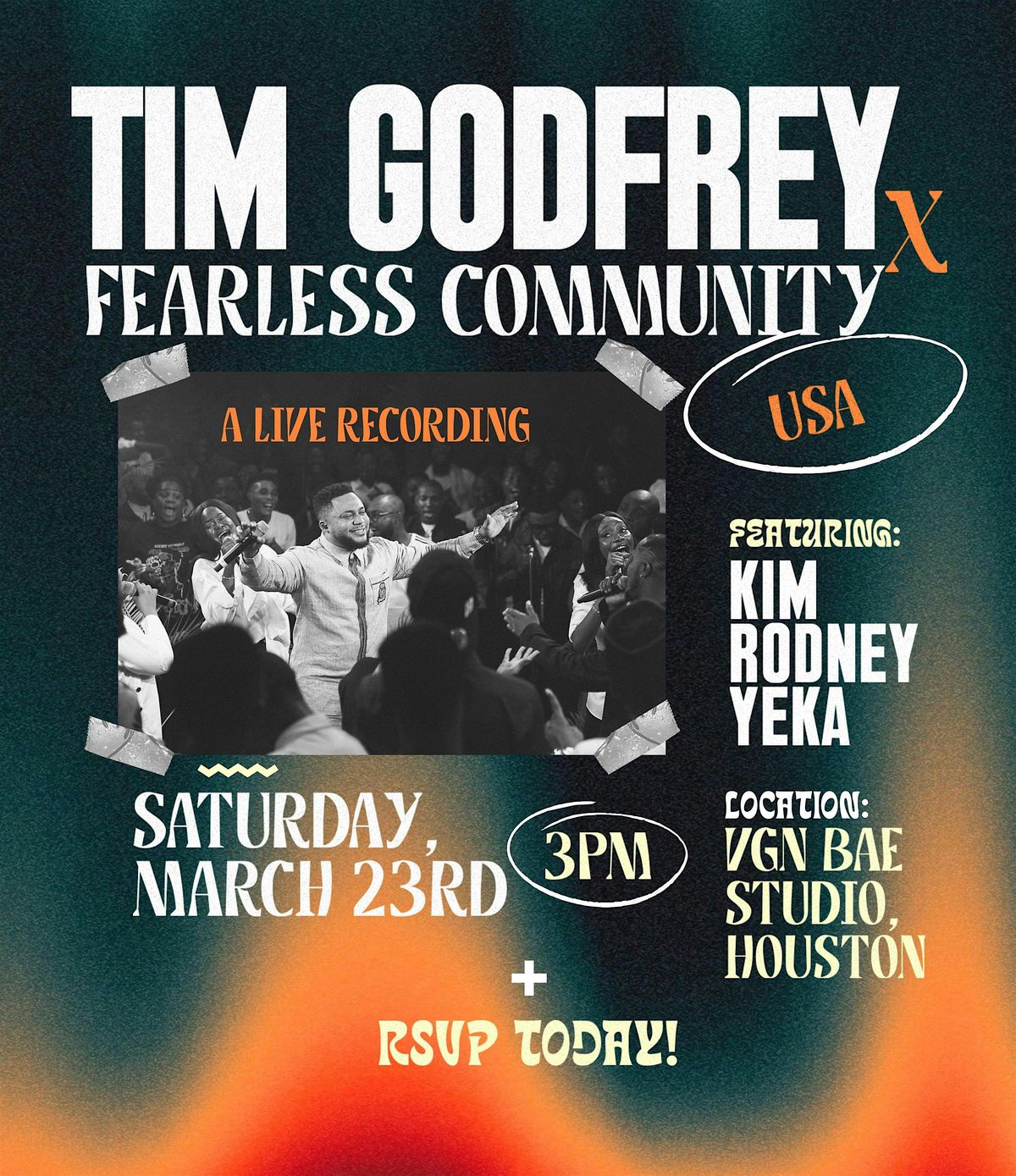 Tim Godfrey & Fearless Community (USA) LIVE RECORDING, Vgn Bae Studios, Houston, 23 March 2024 ...