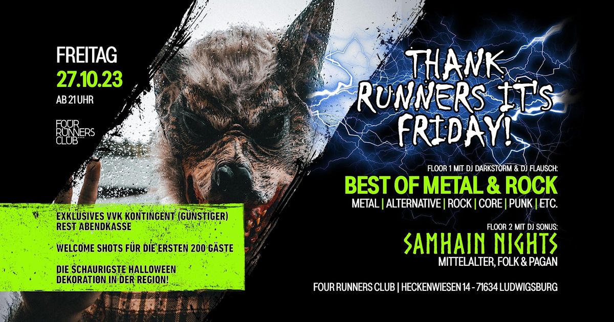 THANK RUNNERS ITS HALLOWEEN 2023! - Metal/Rock + Mittelalter auf 2 ...
