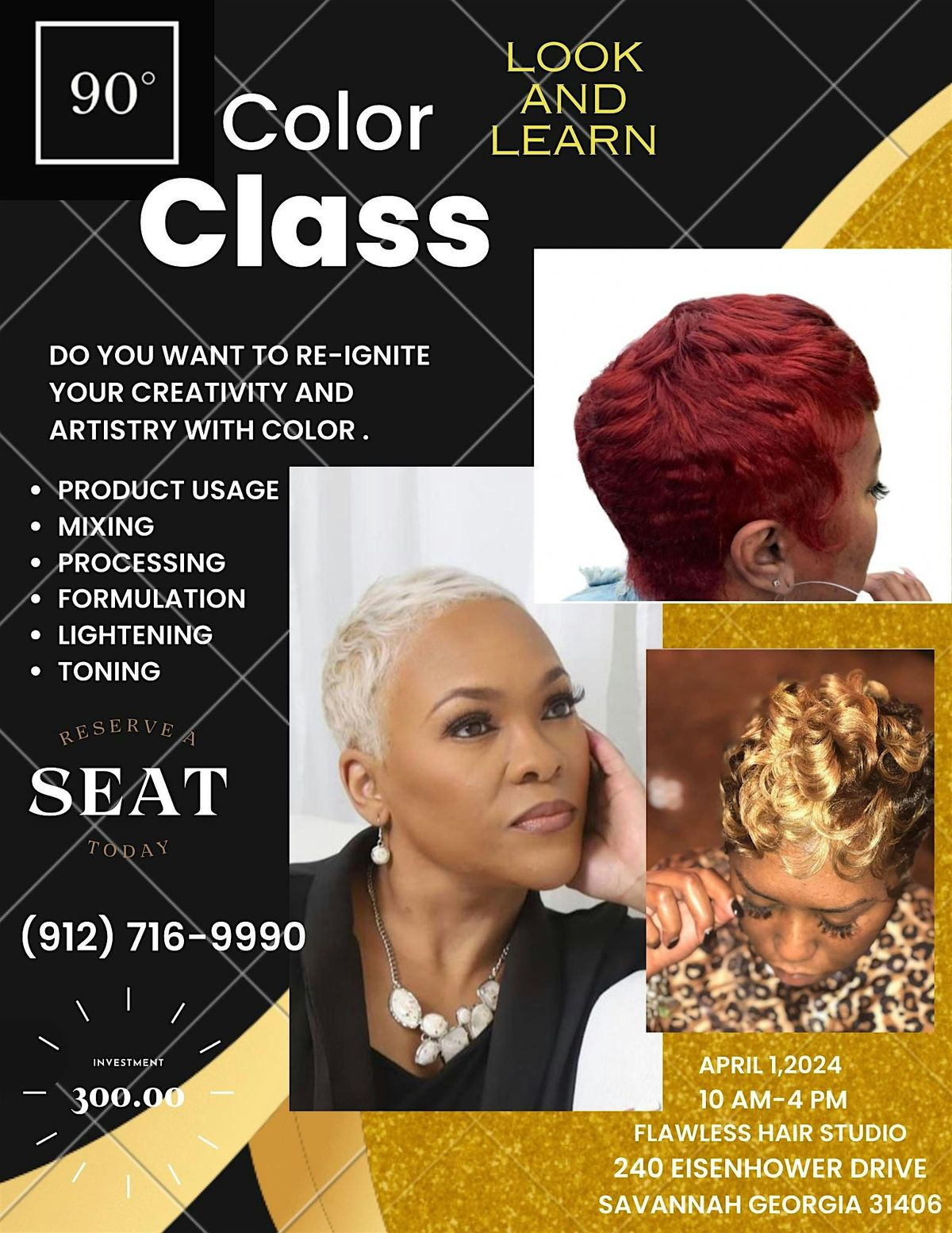 Copy of 90 Degrees Look and Learn Color Class, Flawless Hair Studio ...