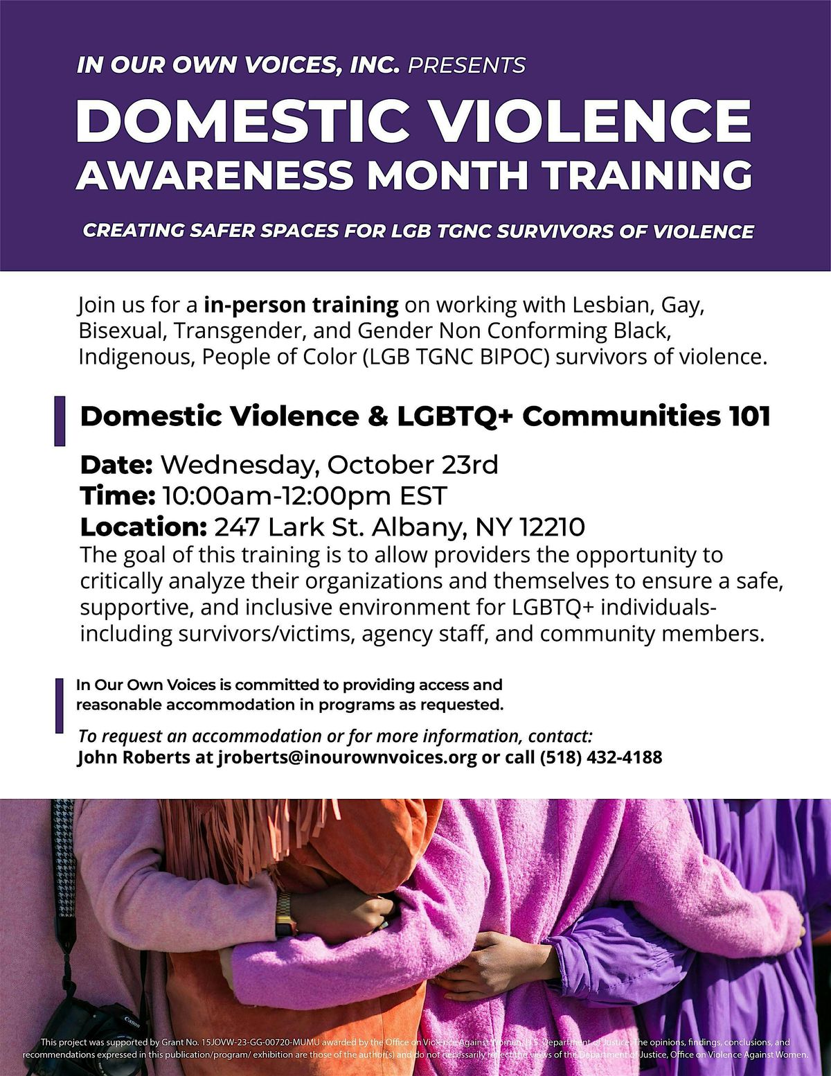 DVAM Training -Domestic Violence & LGBTQ+ Communities 101, 247 Lark St ...