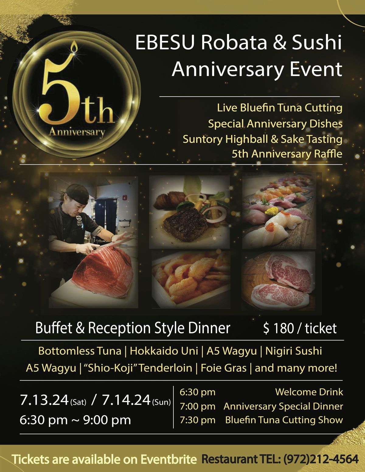 【EBESU 5th Anniversary Event Day 1】 ~Live Bluefin Tuna Cutting~, 1007 E ...