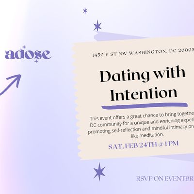 Dating with Intention workshop, Adose Wellness, Washington, February 24 ...