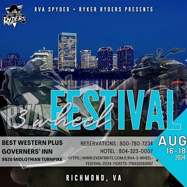 RVA 3 Wheel Festival 2024, Best Western Plus Governors Inn, Midlothian ...