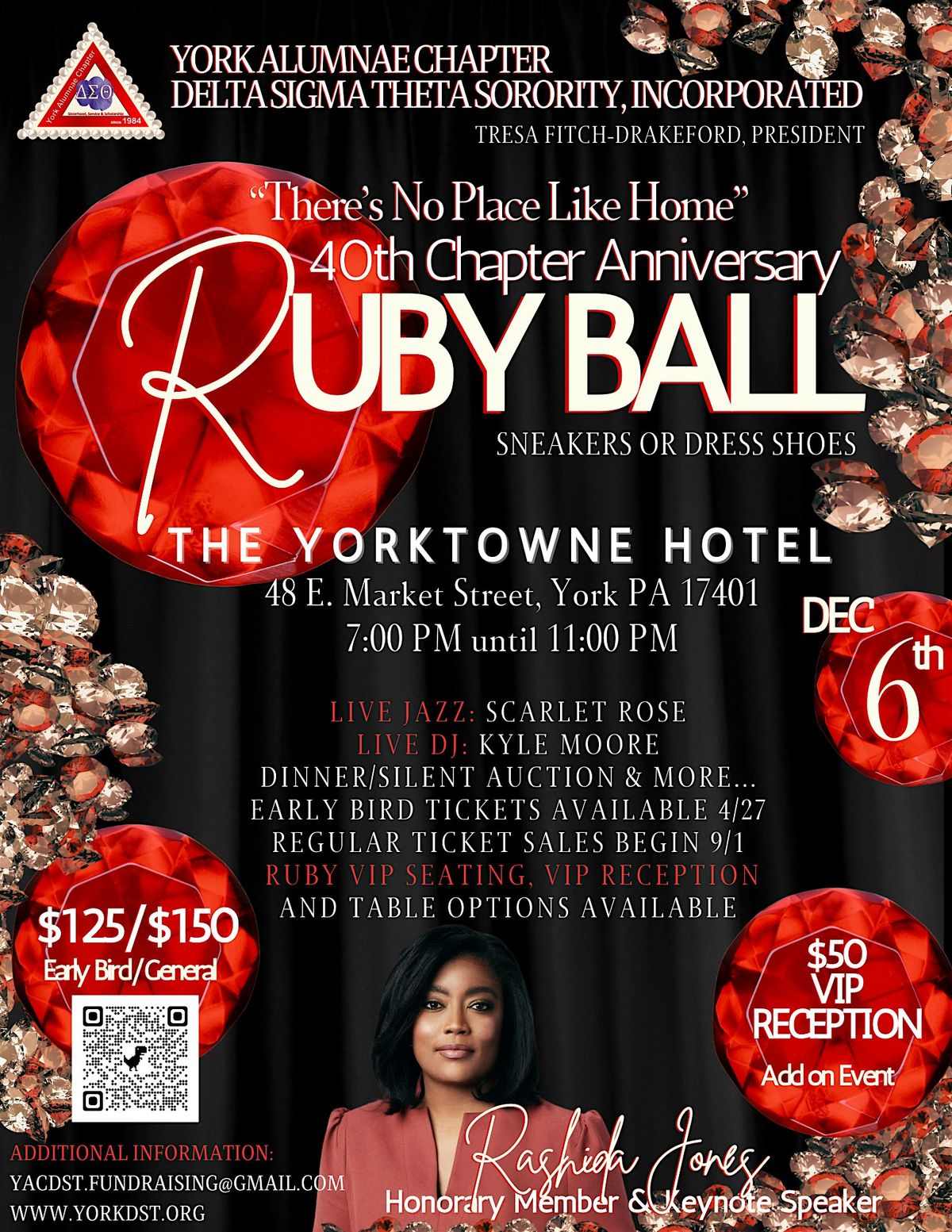 RUBY BALL - YAC 40th Chapter Anniversary, The Yorktowne Hotel, Tapestry ...