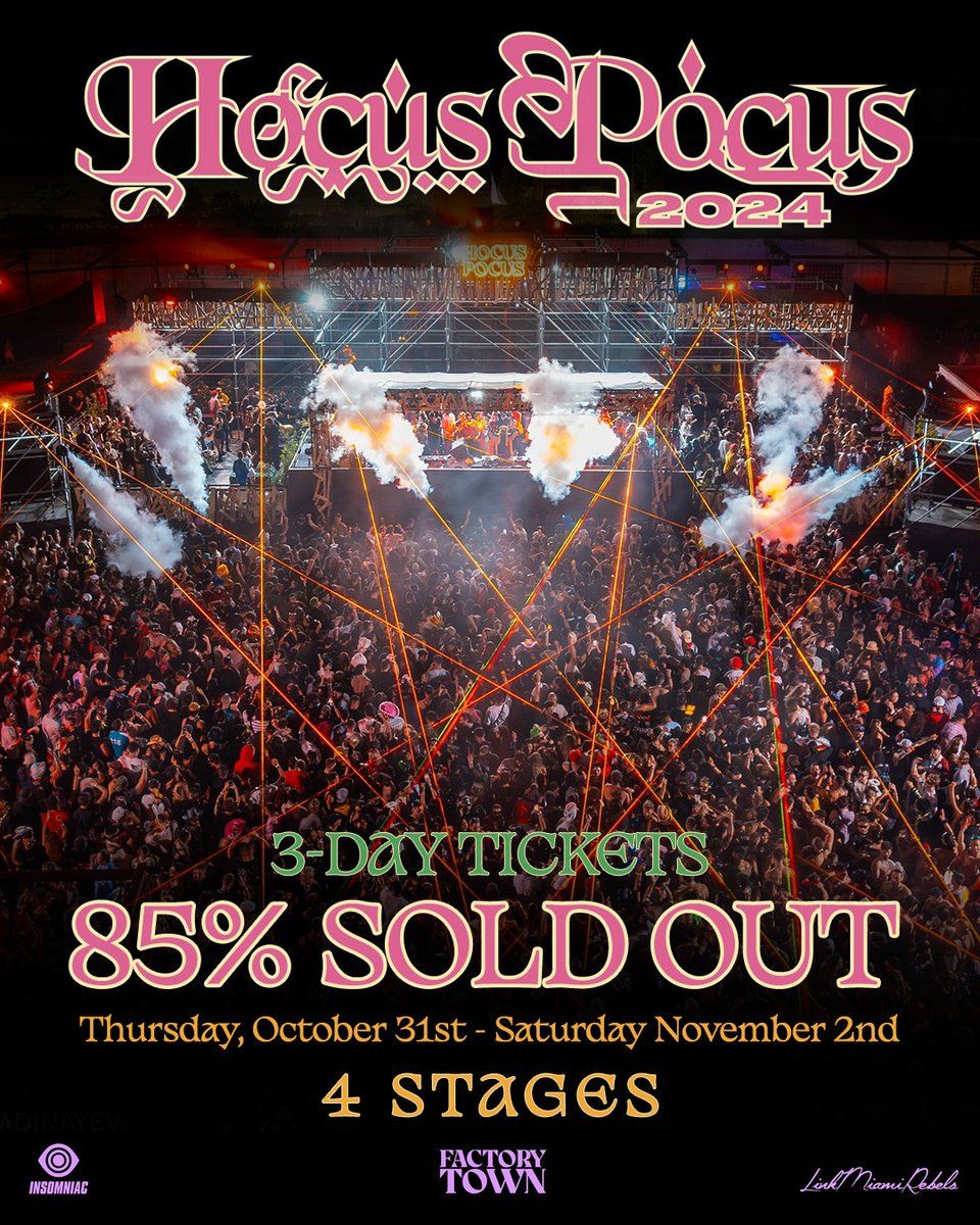 Hocus Pocus Festival - Thursday Pass, Factory Town, Miami | AllEvents