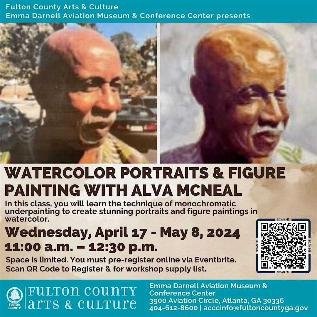 Watercolor Portraits & Figure Painting with Alva McNeal, Emma Darnell ...