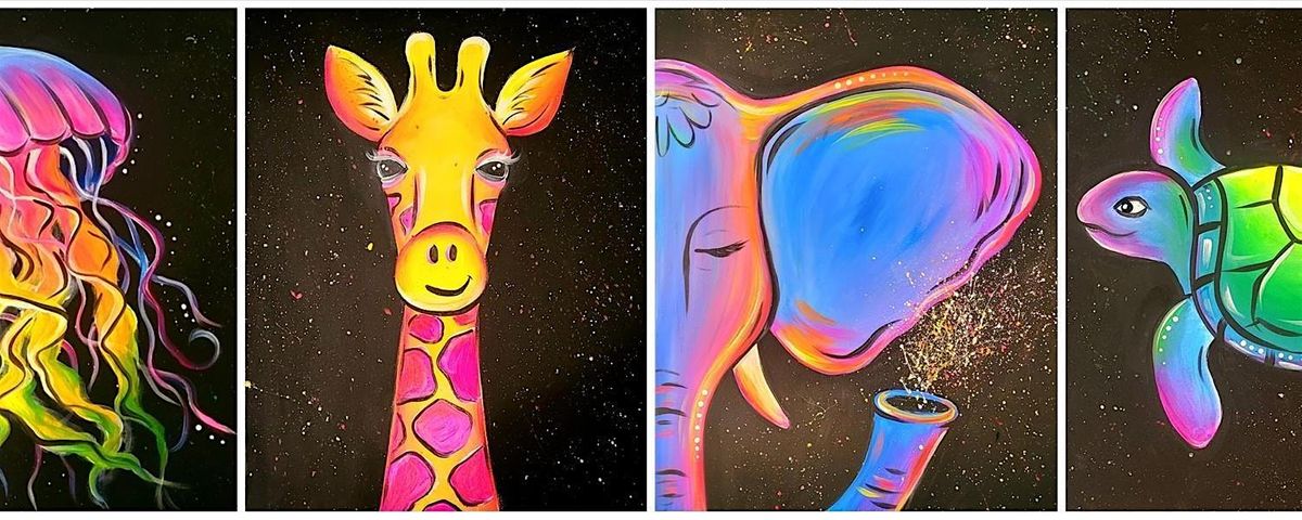 Blacklight Paint Night: Neon Animal Night, 715 S University Ave ...