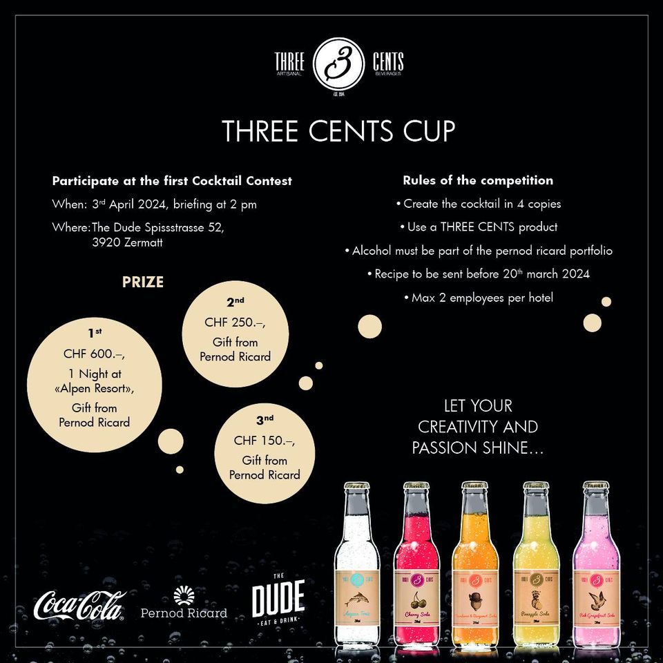 Three Cents Cup - Cocktail Competition, Spissstrasse 58, 3920 Zermatt ...
