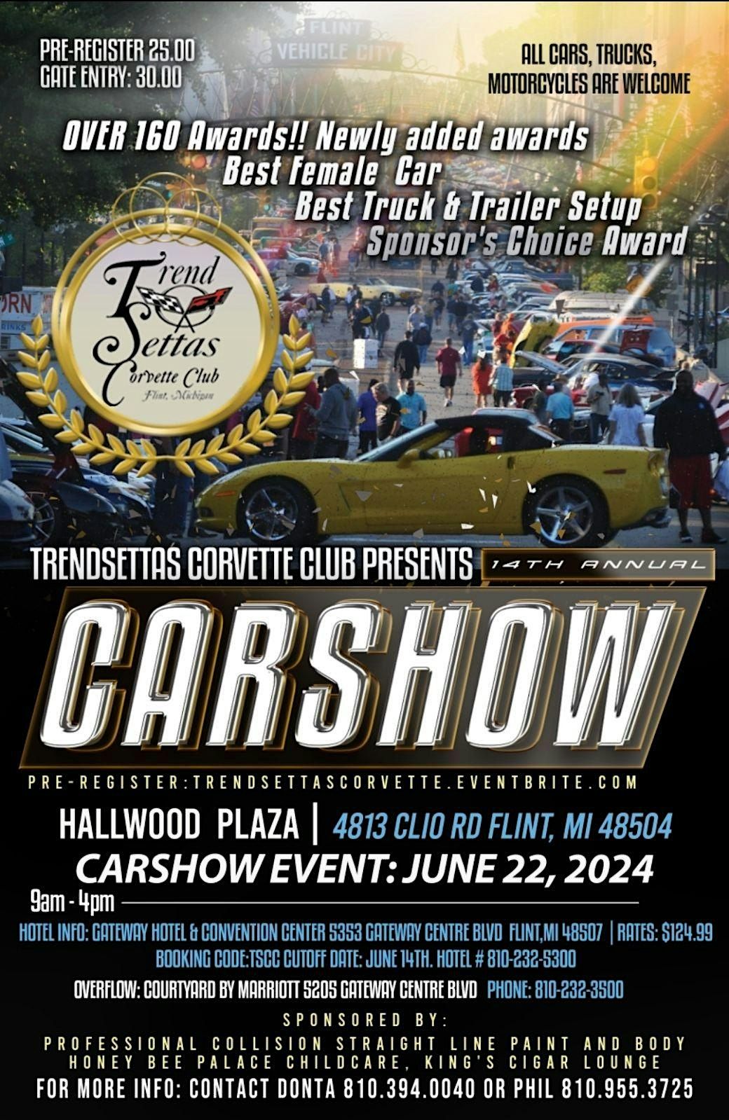 Trendsettas Corvette Club Car Show, Hallwood Plaza, Clio Road, Flint ...