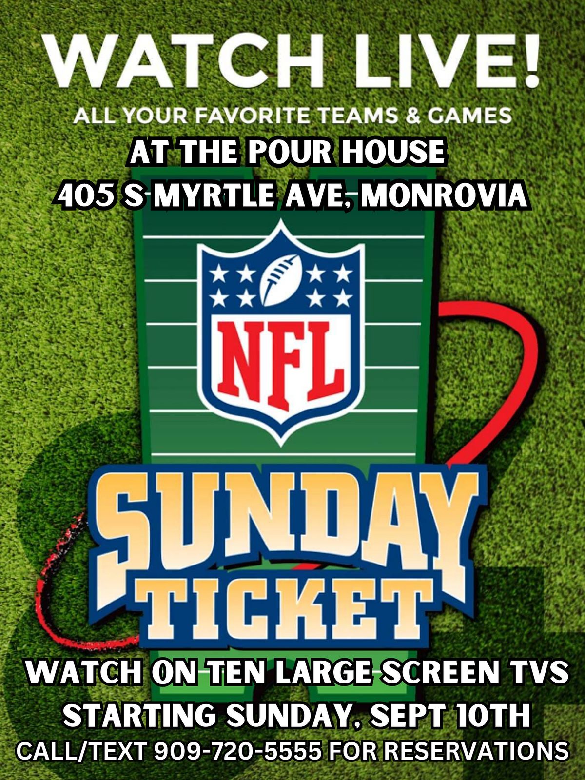WATCH NFL SUNDAY TICKET AT THE POUR HOUSE EVERY SUNDAY STARTING SEPT ...