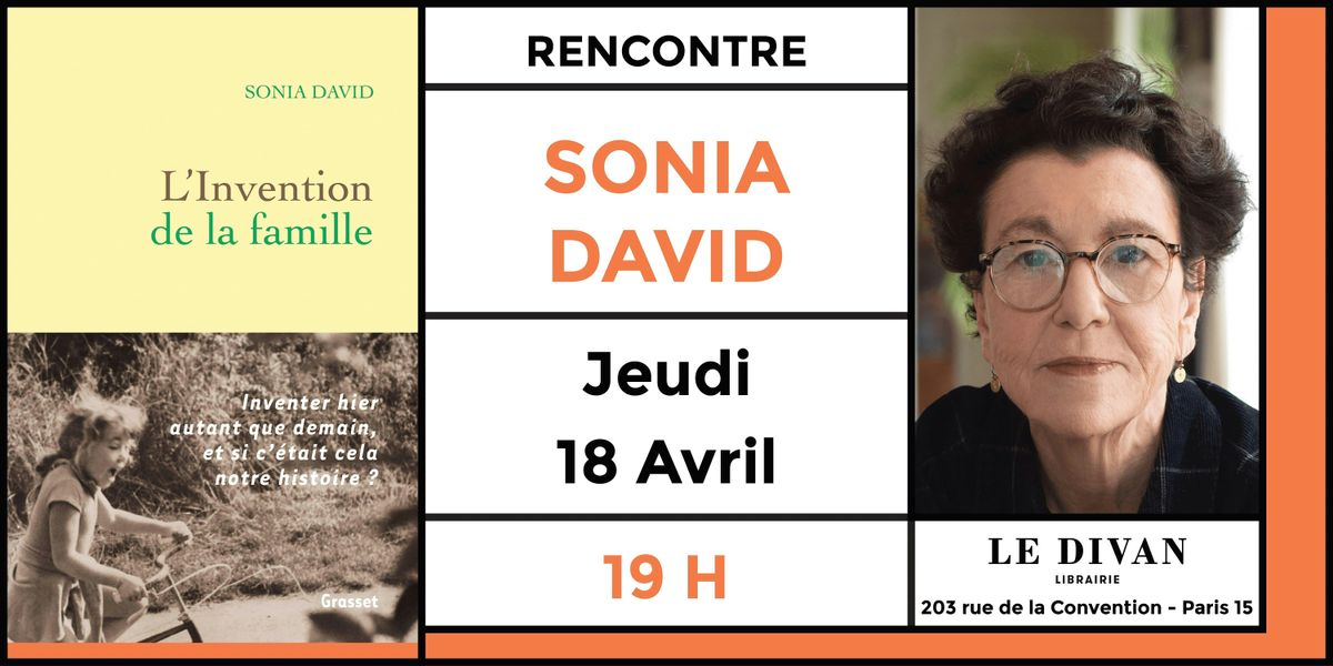 Littérature : Sonia David, Librairie Le Divan, Paris, 18 April 2024 ...