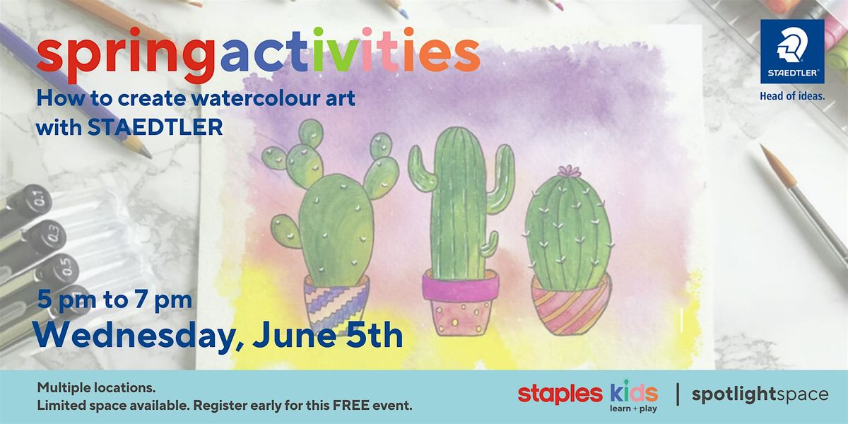 How to create watercolour art with STAEDTLER at Staples Barrhaven ...