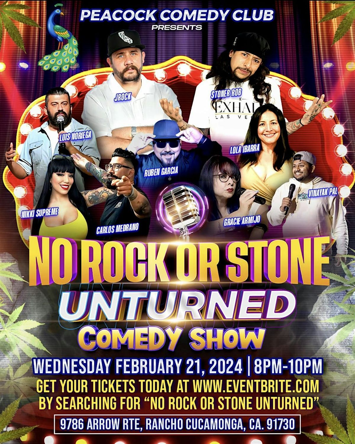 No Stone or Rock Unturned Comedy Show, 9786 Arrow Route, Rancho ...