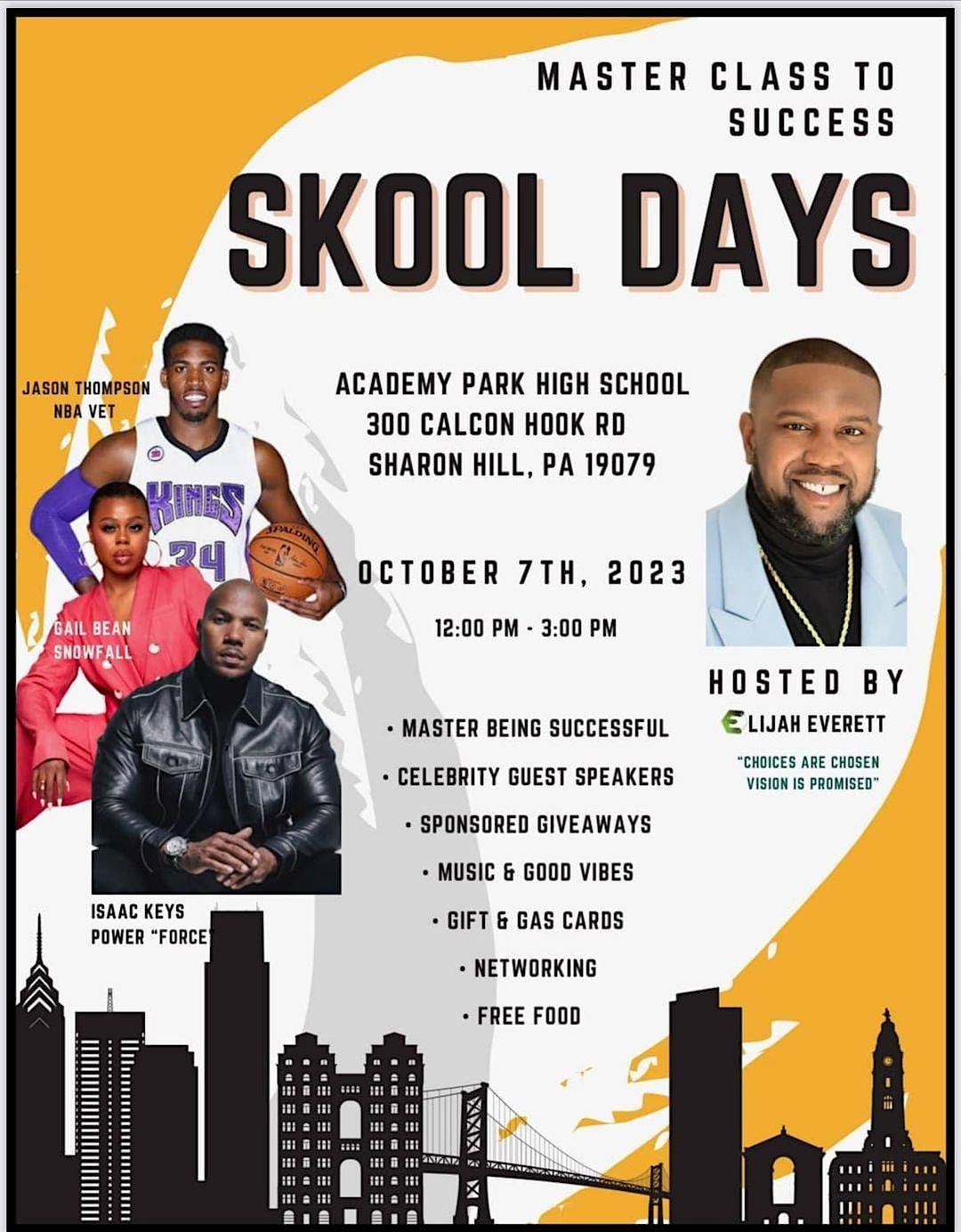 COMMUNITY EVENT HOSTED BY ELIJAH OLD SKOOL EVERETT, Academy Park High ...