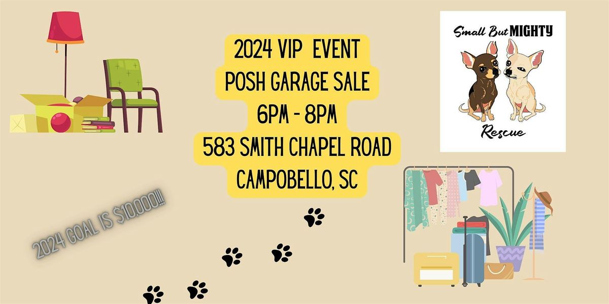 2024 VIP Posh Garage Sale, 583 Smith Chapel Rd, Campobello, 5 April ...