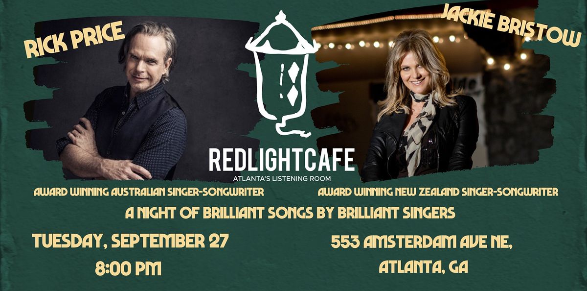 An Evening with Jackie Bristow + Rick Price, Red Light Cafe, Atlanta ...