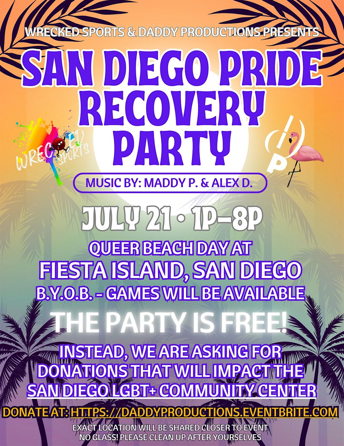 SAN DIEGO PRIDE RECOVERY PARTY, Fiesta Island, San Diego, 21 July 2024 ...