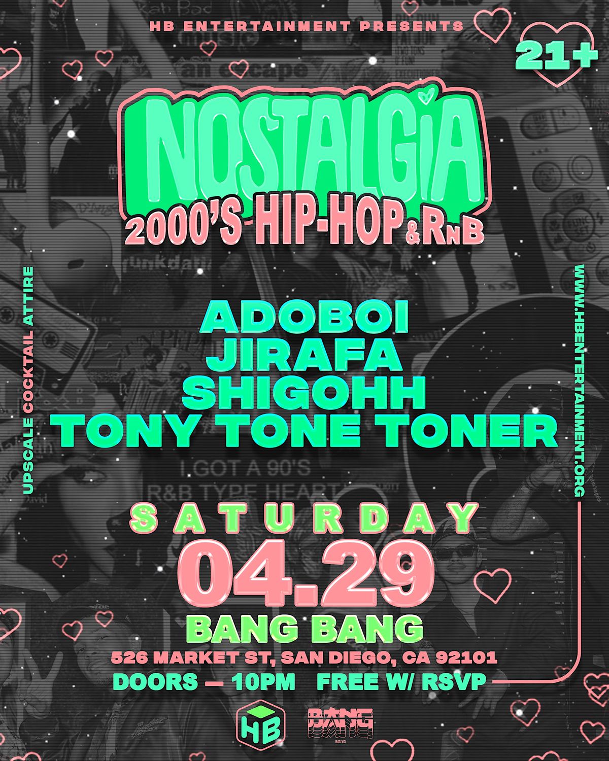 SD NOSTALGIA Y2K/2000s RnB & Hip-Hop Party, Bang Bang, San Diego, 29 ...