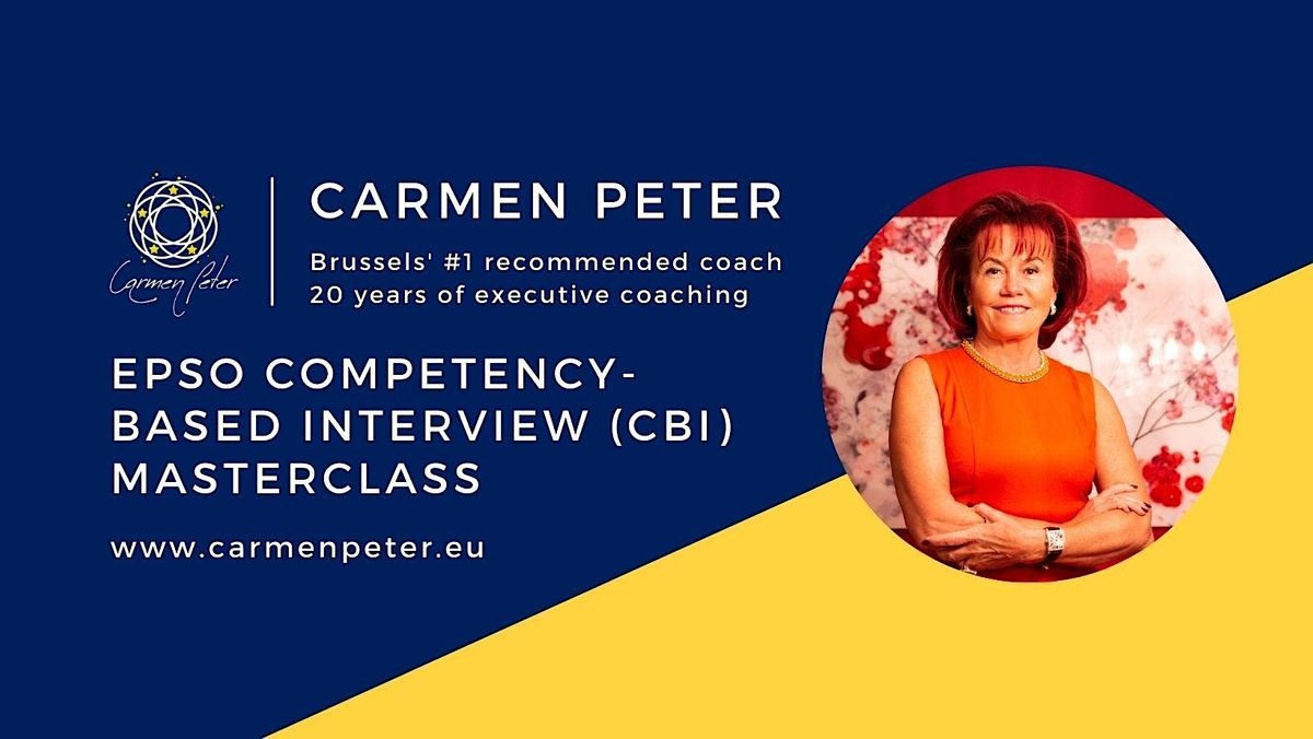 EPSO Competency-based Interview (CBI) Masterclass, November 13 2023 ...