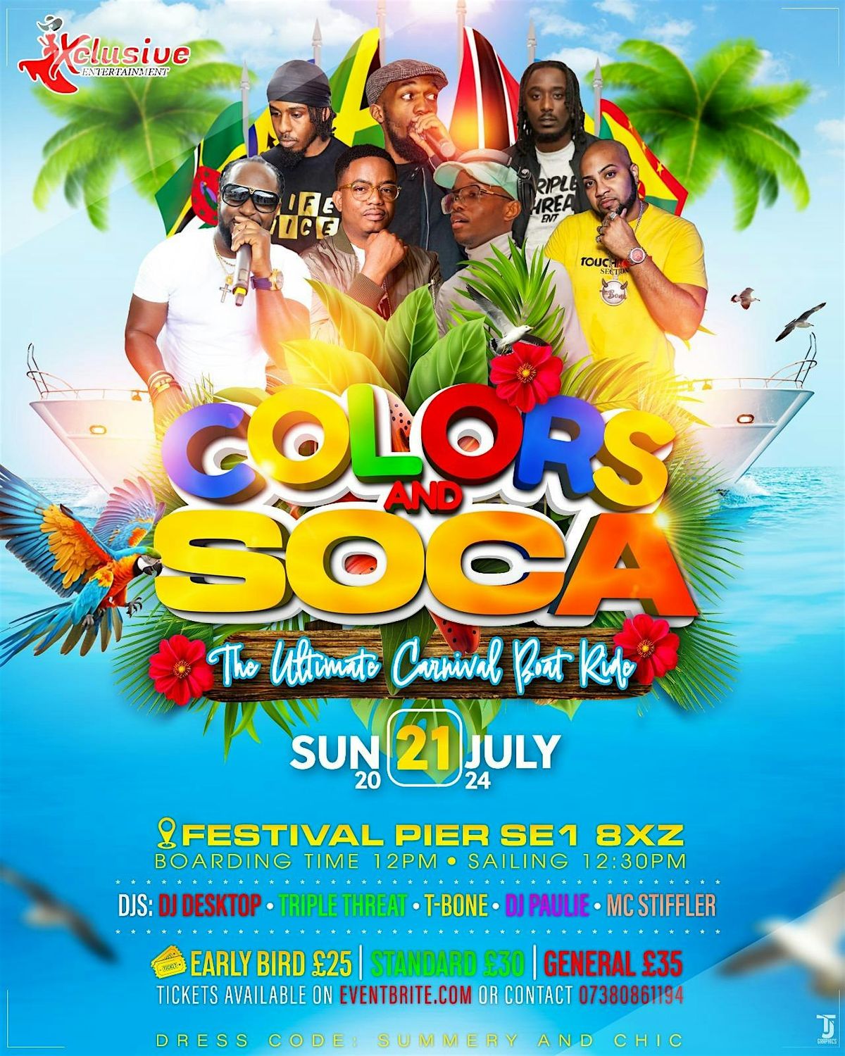COLORS AND SOCA BOAT RIDE, Festival Pier, London, 21 July 2024 ...