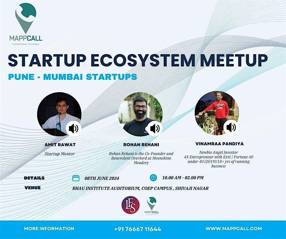 Startup Ecosystem Event, COEP's Bhau Institute, Pune, 8 June 2024 ...