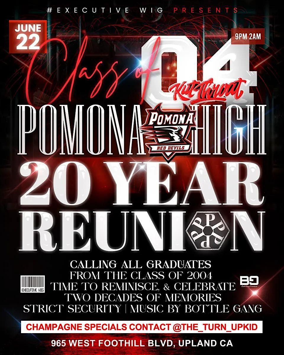 Pomona High School graduating Class of 2004 20 Year Class reunion, Sea ...