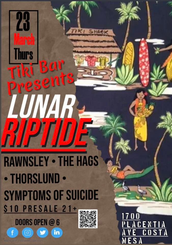Lunar Riptide @ The Tiki Bar, Tiki Bar, Costa Mesa, 23 March 2023 ...